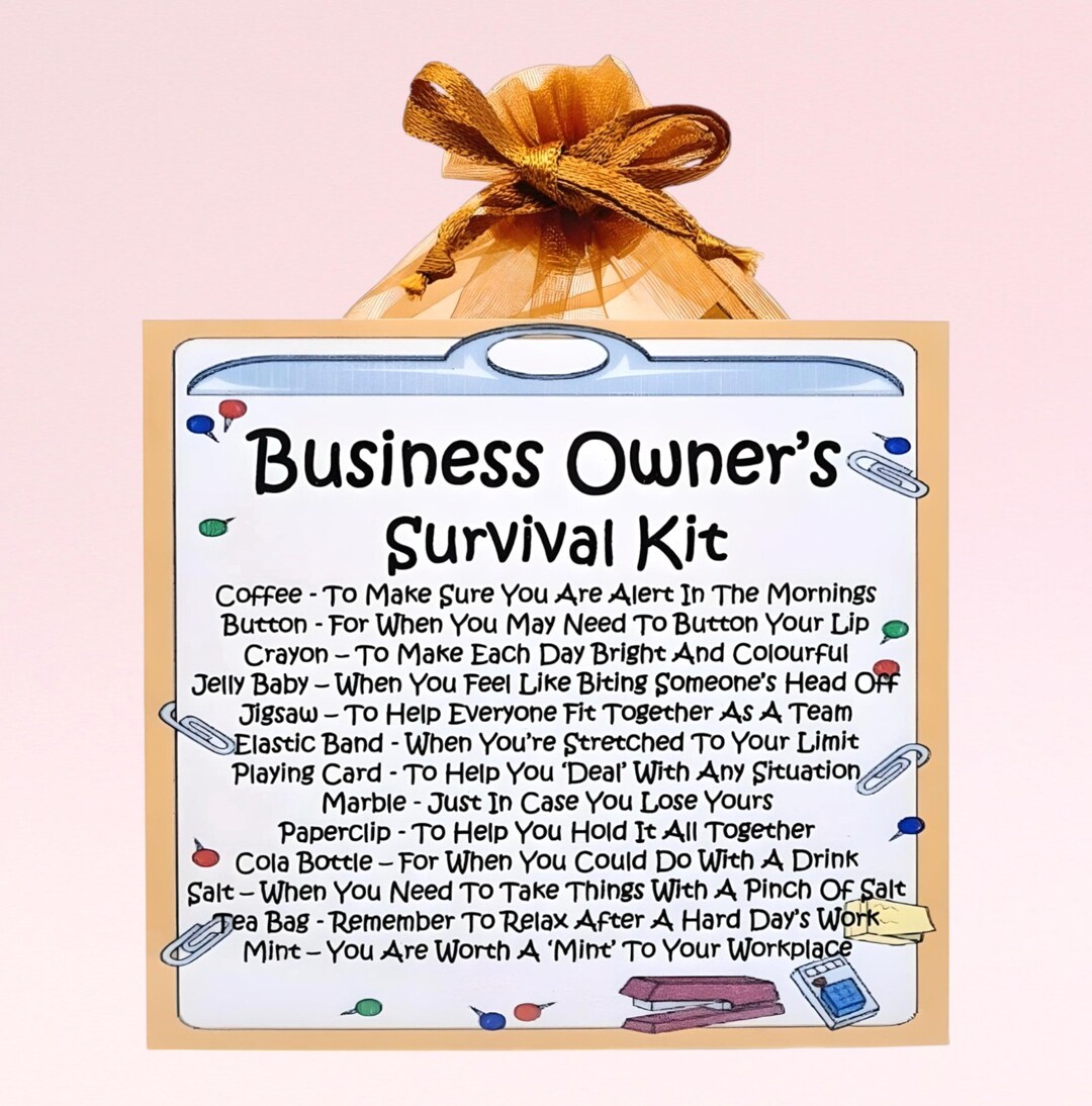 Business Owner's Survival Kit ~ Fun Novelty Gift & Card Alternative ...