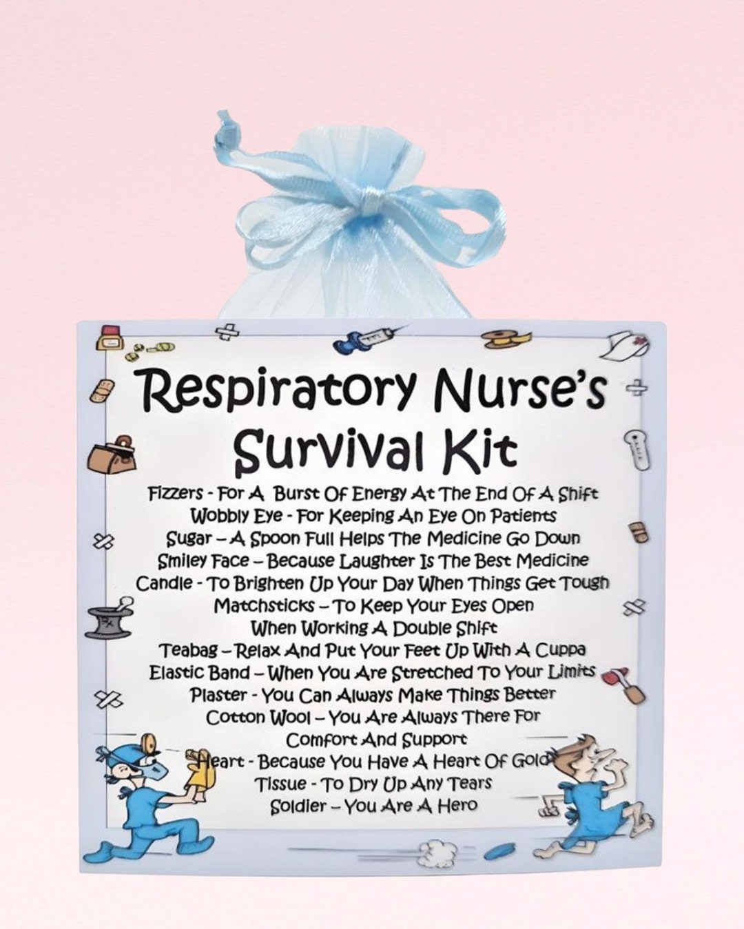 Respiratory Nurse Survival Kit ~ Fun Novelty Gift & Card | Birthday ...