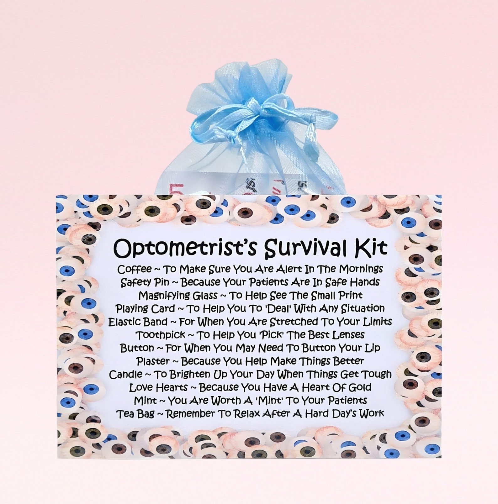 Optometrist's Survival Kit ~ Fun Novelty Gift & Card Alternative ...