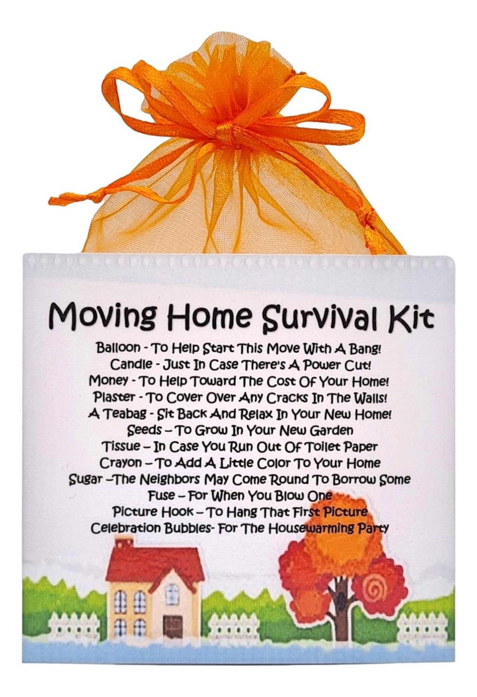 Moving Home Survival Kit ~ Fun Novelty Gift & Card Alternative | Good ...