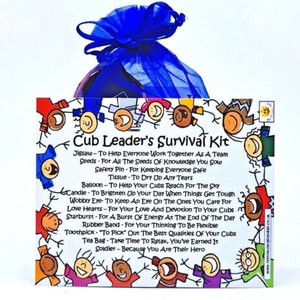 Cub Leader's Survival Kit ~ Fun Novelty Gift & Card Alternative ...