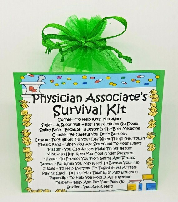 Physician Associate's Survival Kit Fun Novelty Gift & | Etsy