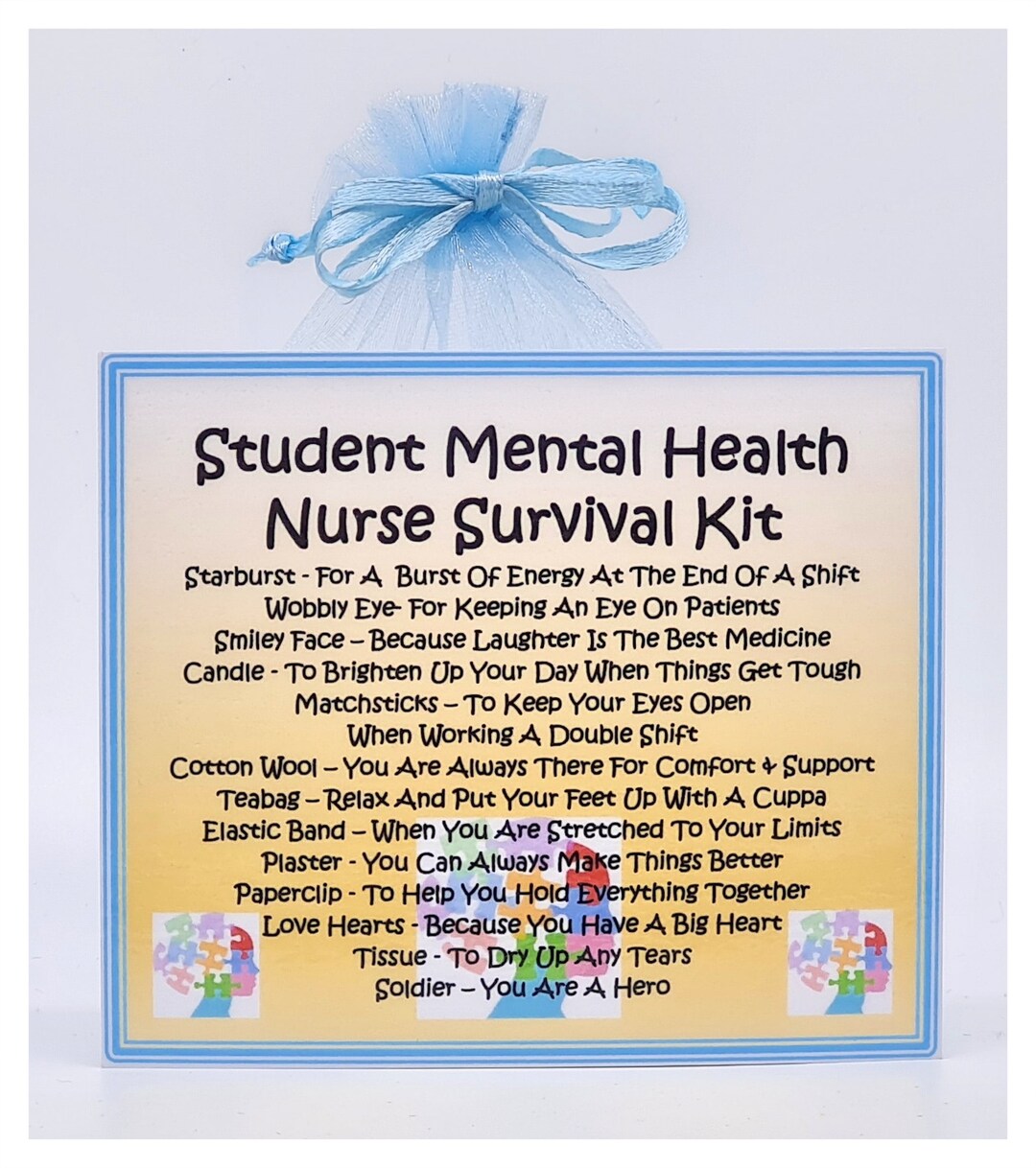 Student Mental Health Nurse Survival Kit Fun Novelty Gift & - Etsy