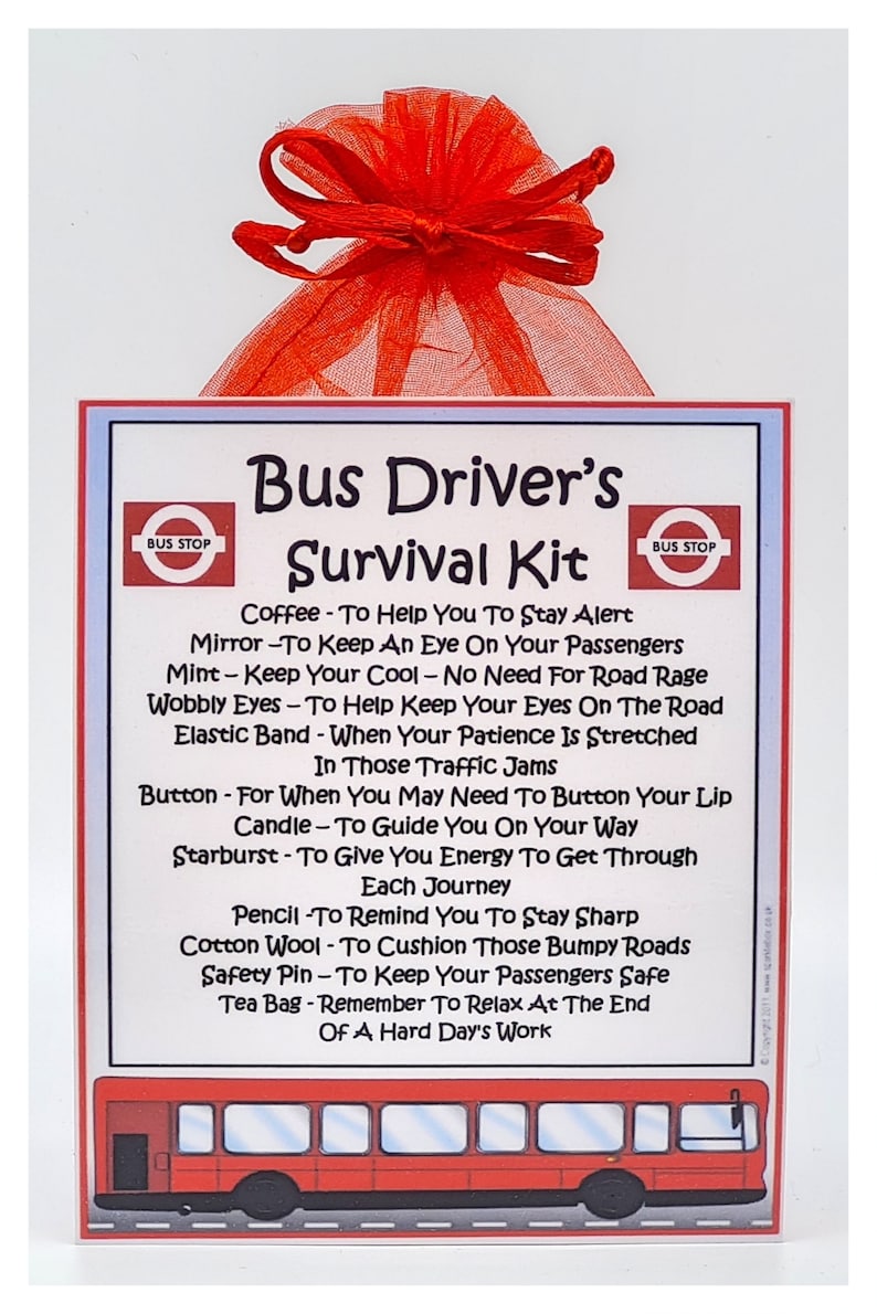 Bus Driver's Survival Kit Fun novelty gift / present / | Etsy