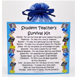 Student Teacher's Survival Kit ~ Fun Novelty Gift & Card | Birthday ...
