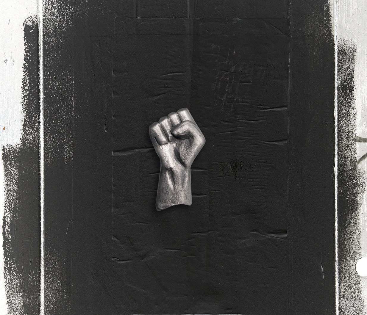 Raised Fist Pin (silver) - Etsy