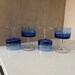 Vintage Two Toned Modern Wine Glasses (4), Dusty Blue Cocktail Glass ...