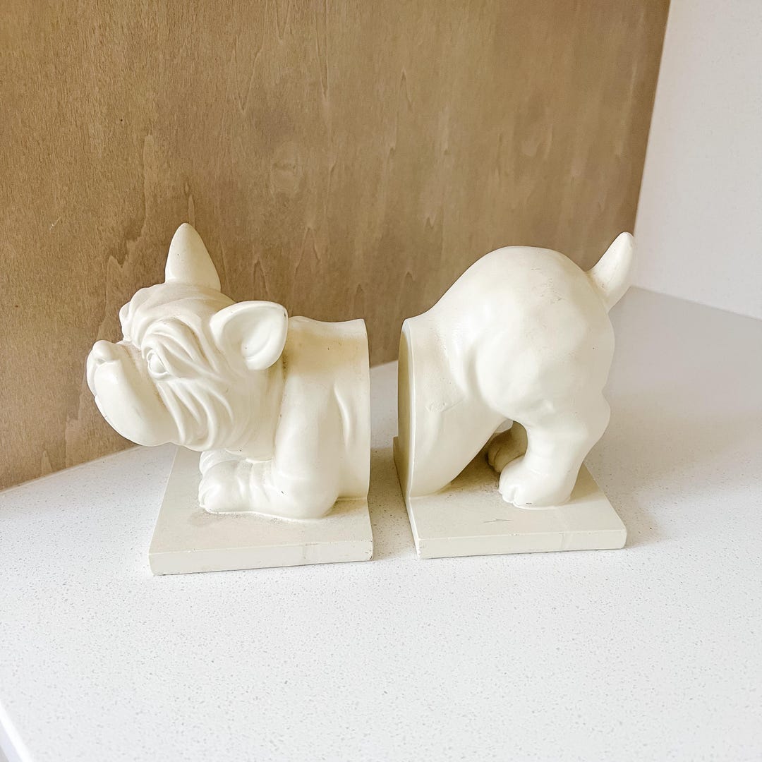 French Bull Dog Bookends, Figure Decor Display Animal Dog, Bull Dog ...