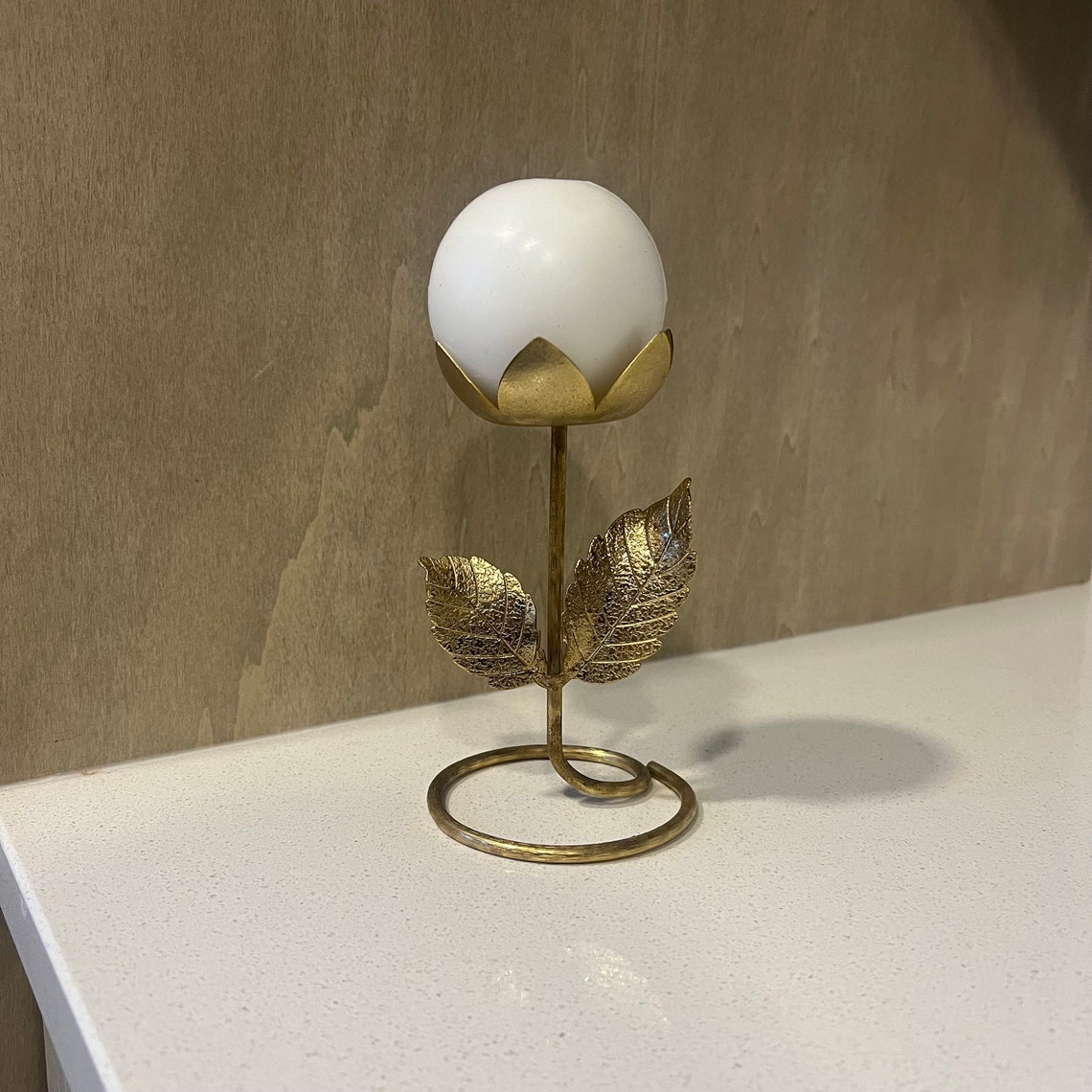 Vintage Flower Vines Candle Holder, Ornate Vines Flower Candlestick ...