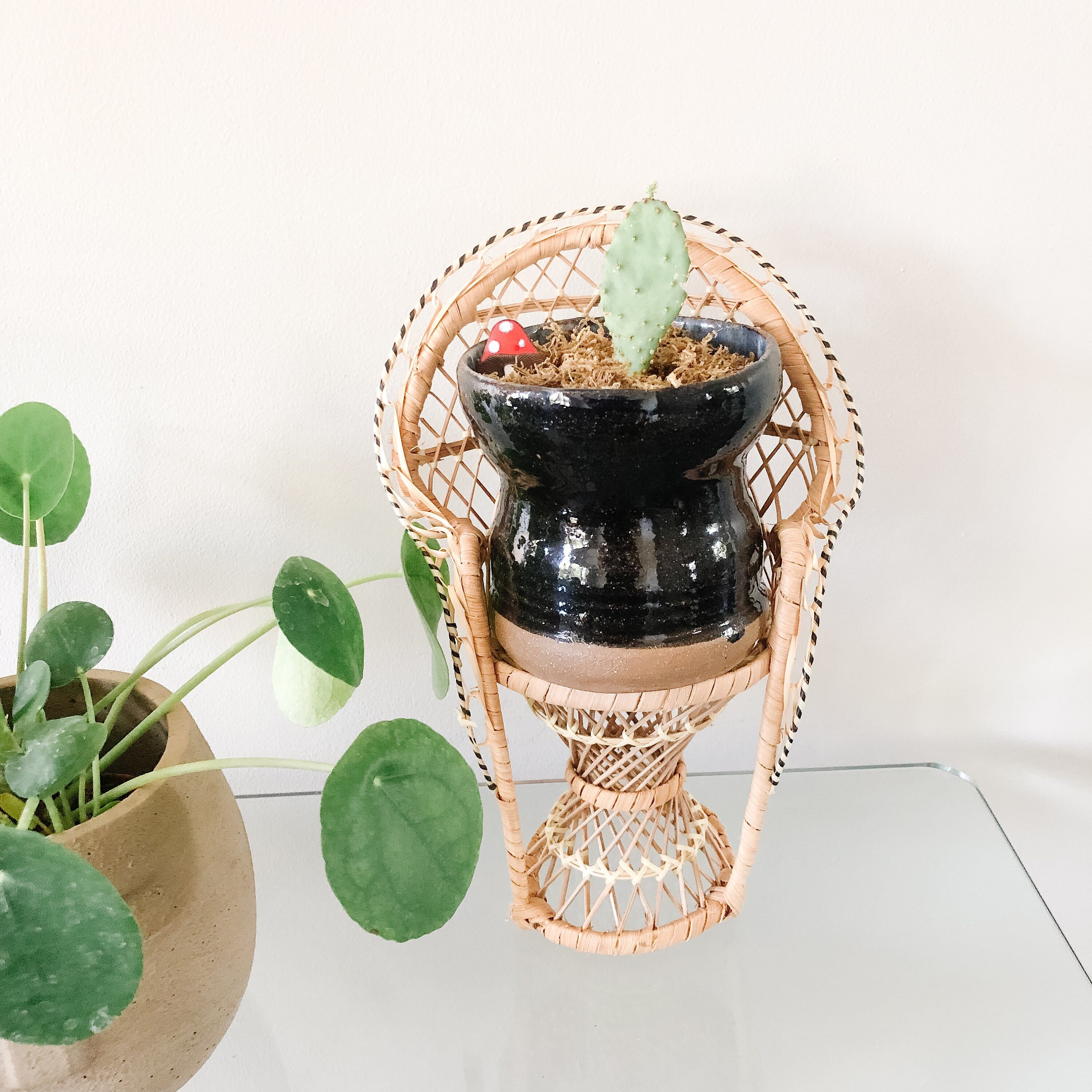 Vintage Wicker Peacock Plant Stand Vintage 12 Peacock Chair Etsy