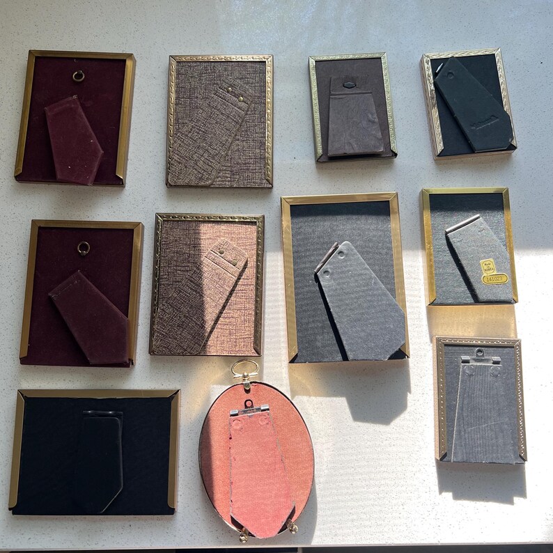 Vintage Ornate Wallet Size Picture Frames, Metal Set of 11 Small ...