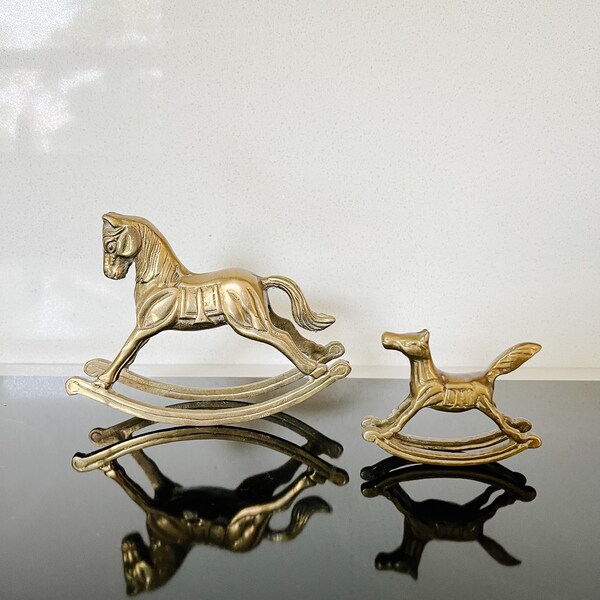 Brass Rocking Horse - Etsy