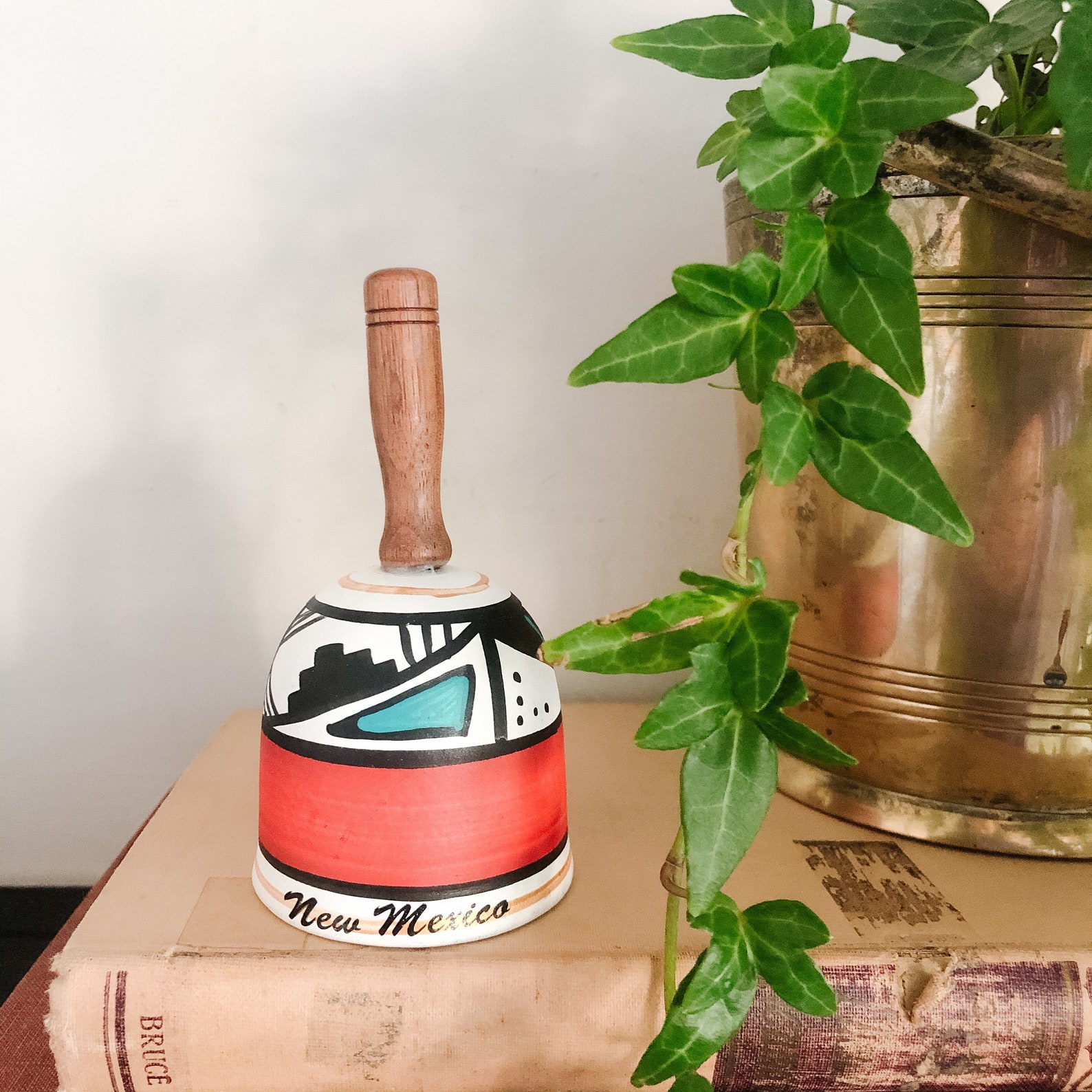 Navajo Ceramic Pottery Bell Southwestern Bell Desert Themed | Etsy