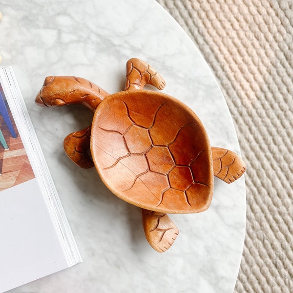 Carved Wood Turtle - Etsy