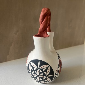 Vintage Daisy Concho Acoma New Mexico Wedding Vase, Pottery Bird Vase ...