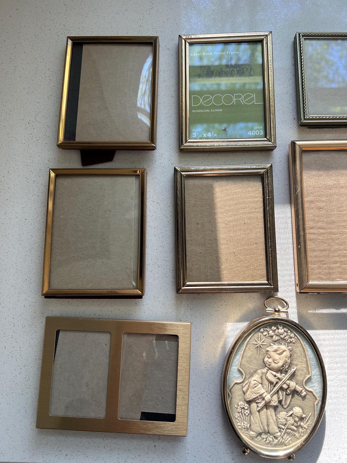 Vintage Ornate Wallet Size Picture Frames, Metal Set of 11 Small ...