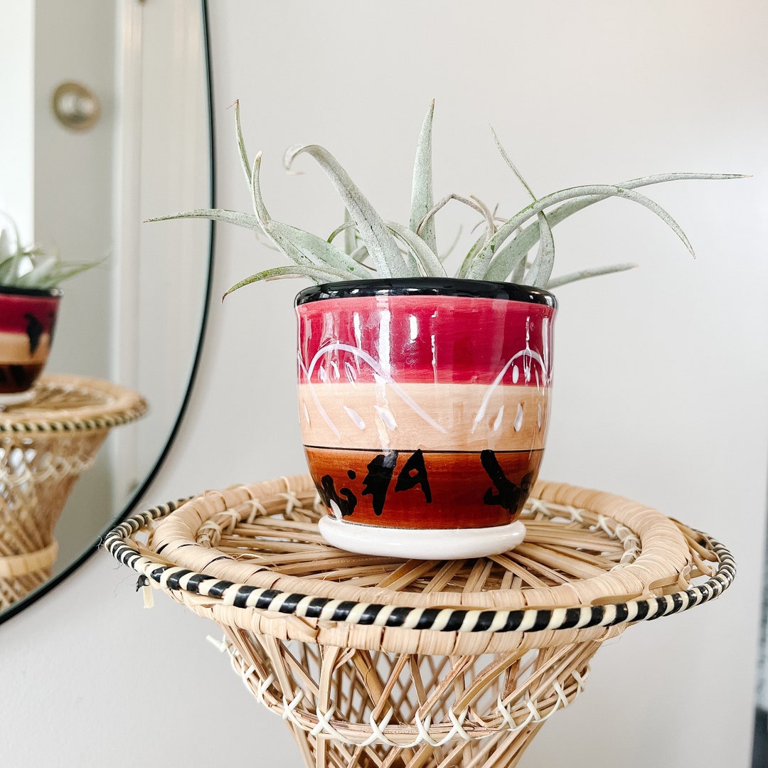 Desert Scene Pot, Southwestern Ceramic Cactus Planter Pot, Handpainted ...