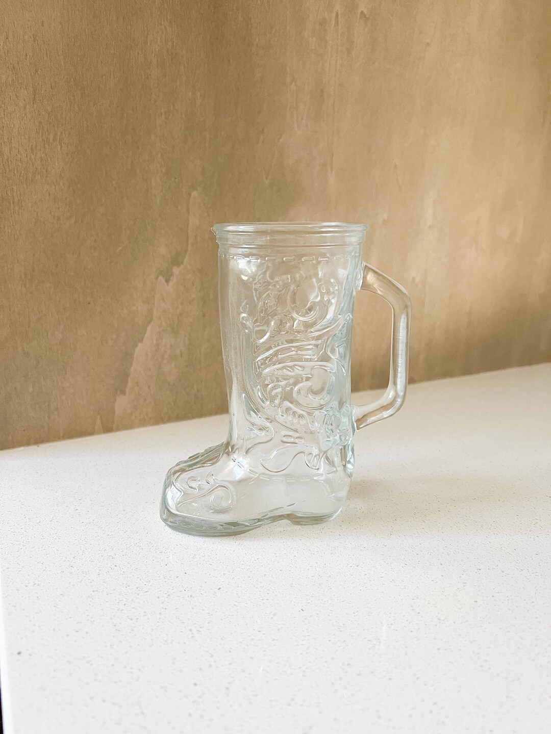 Vintage Glass Cowboy Boot Beer Mug Glass Planter, Western Cowboy Boot ...