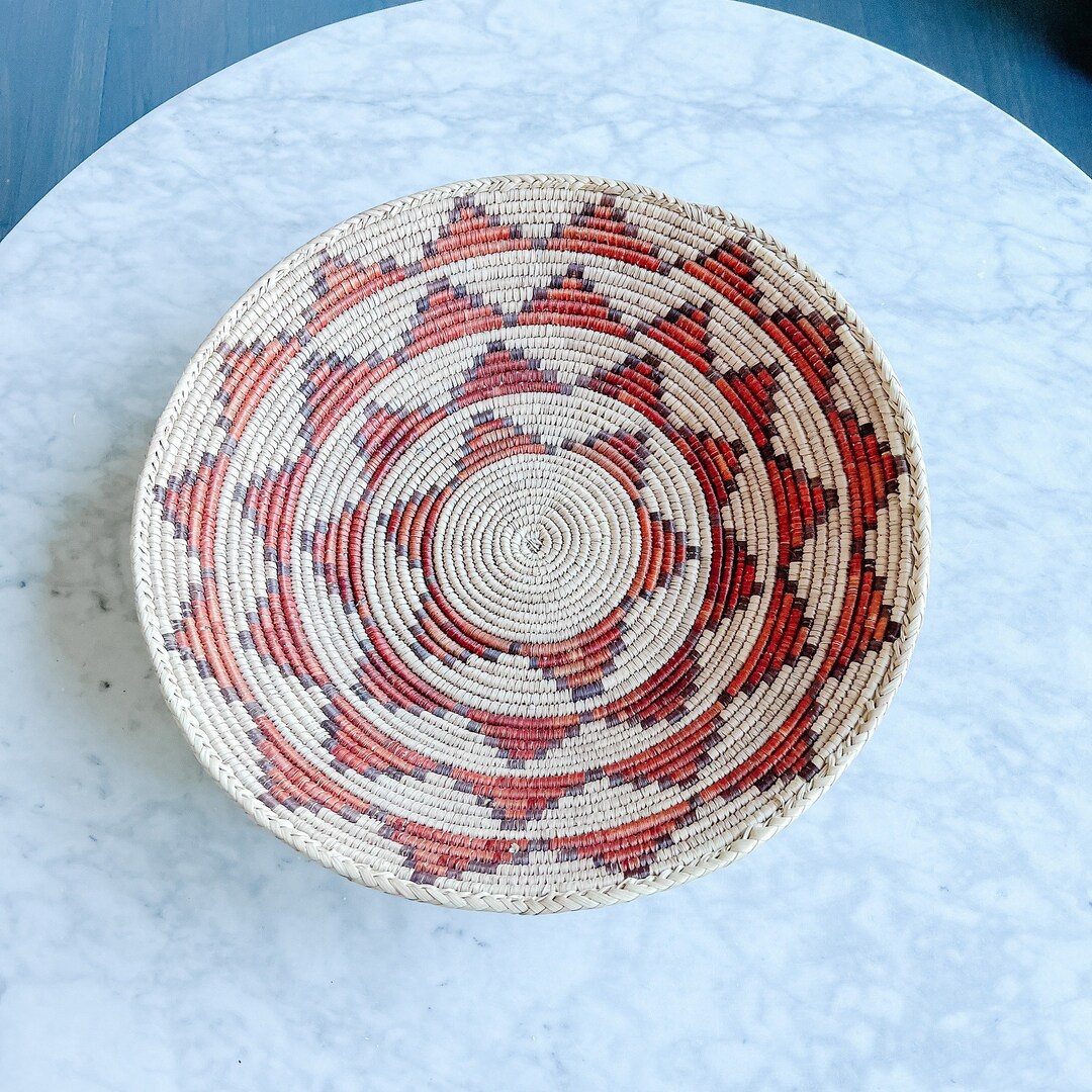 Large Tightly Woven Basket With Harvest Colors , Native American Decor ...