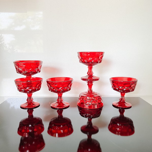 Ruby Red Glassware - Etsy