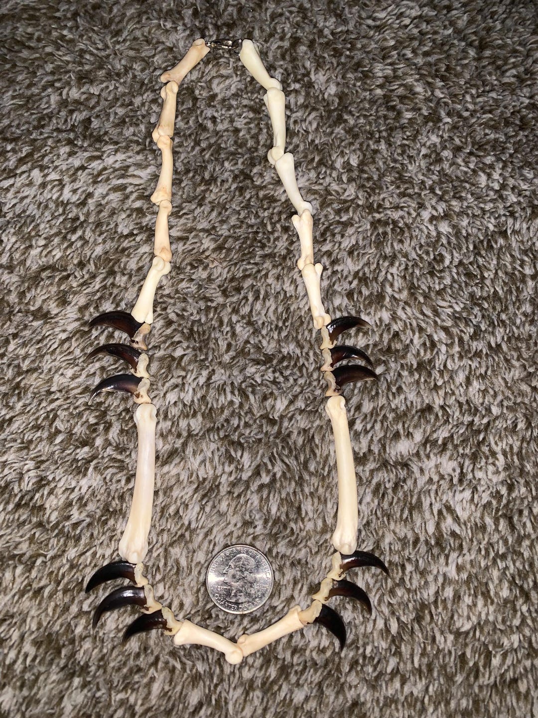 Fox Claws Fox Foot Bone Fox Paw Bone Skeleton Necklace 19 Inch . - Etsy