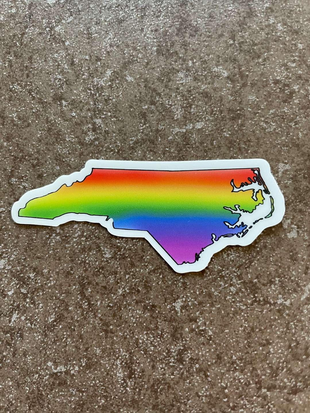 Rainbow NC State Sticker Rainbow Pride Sticker Sticker North Carolina ...