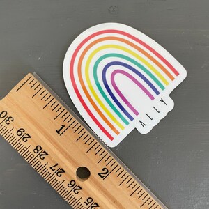 Ally Sticker | LGBT Pride Ally Sticker | LGBTQ+ | Pride Month | Rainbow ...