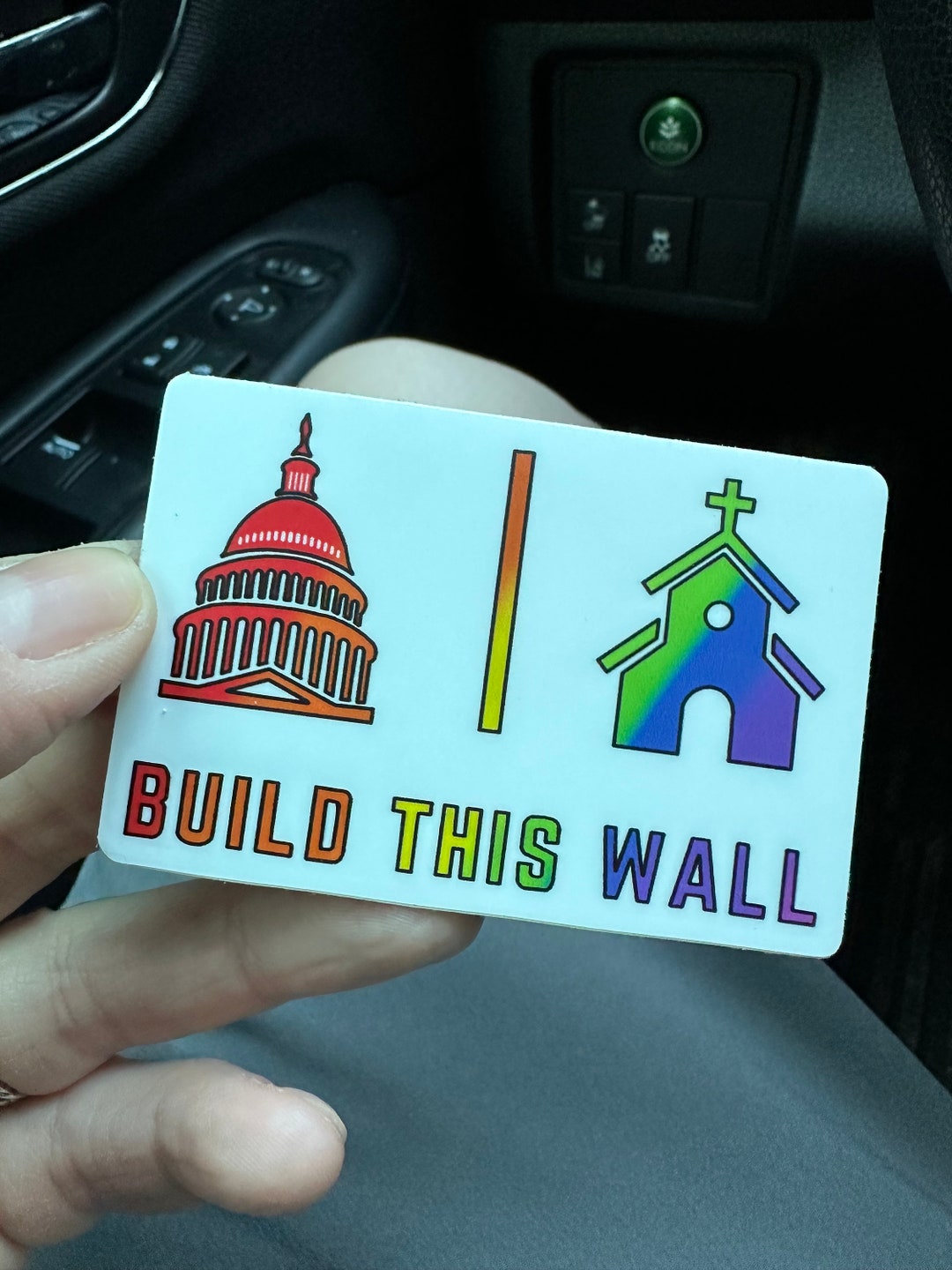 Build This Wall Sticker | Ally Sticker | Separate Church and State ...