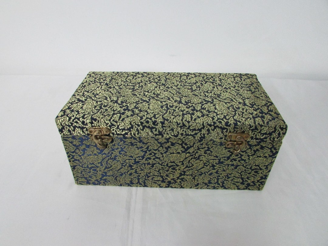 Vintage Chinese Brocade Box, Jewelry Box, Gift Box, Decorative Box ...