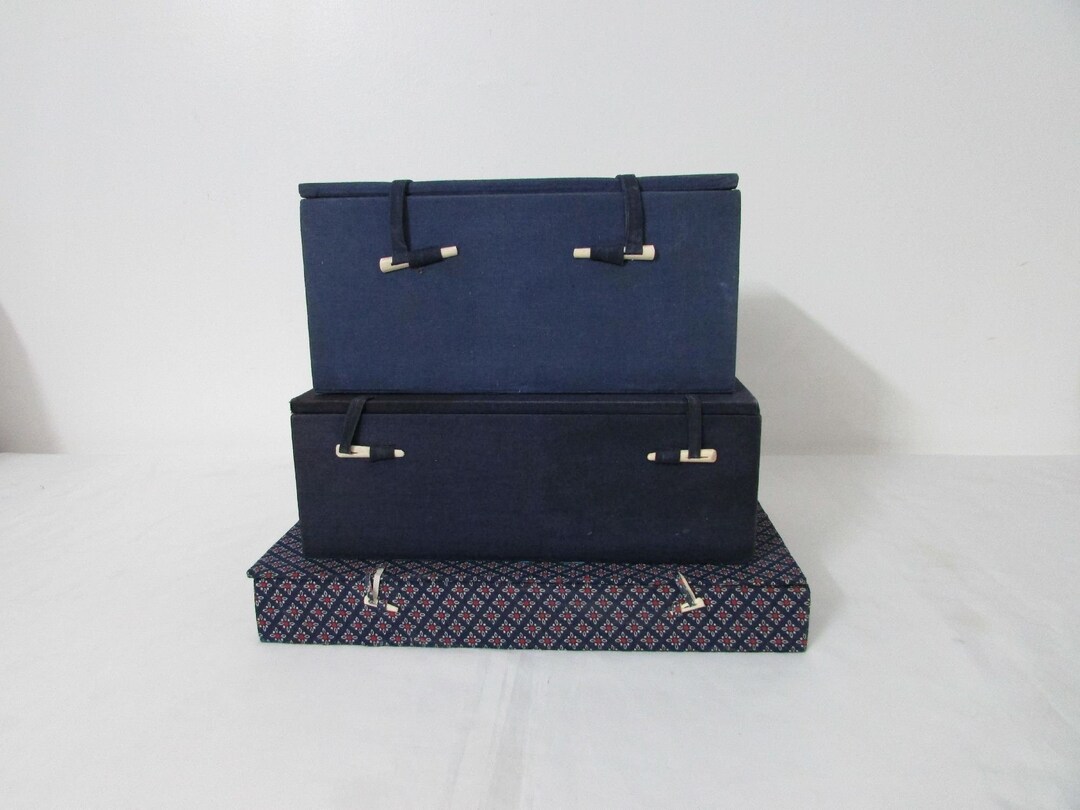 AS IS3 Pcs Roomy Chinese Brocade Boxes, Jewelry Gift Box, Decorative ...