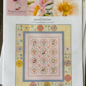 Quail Hollow Quilt Pattern Paper Pattern | Poppie Cotton | Quilt Size ...
