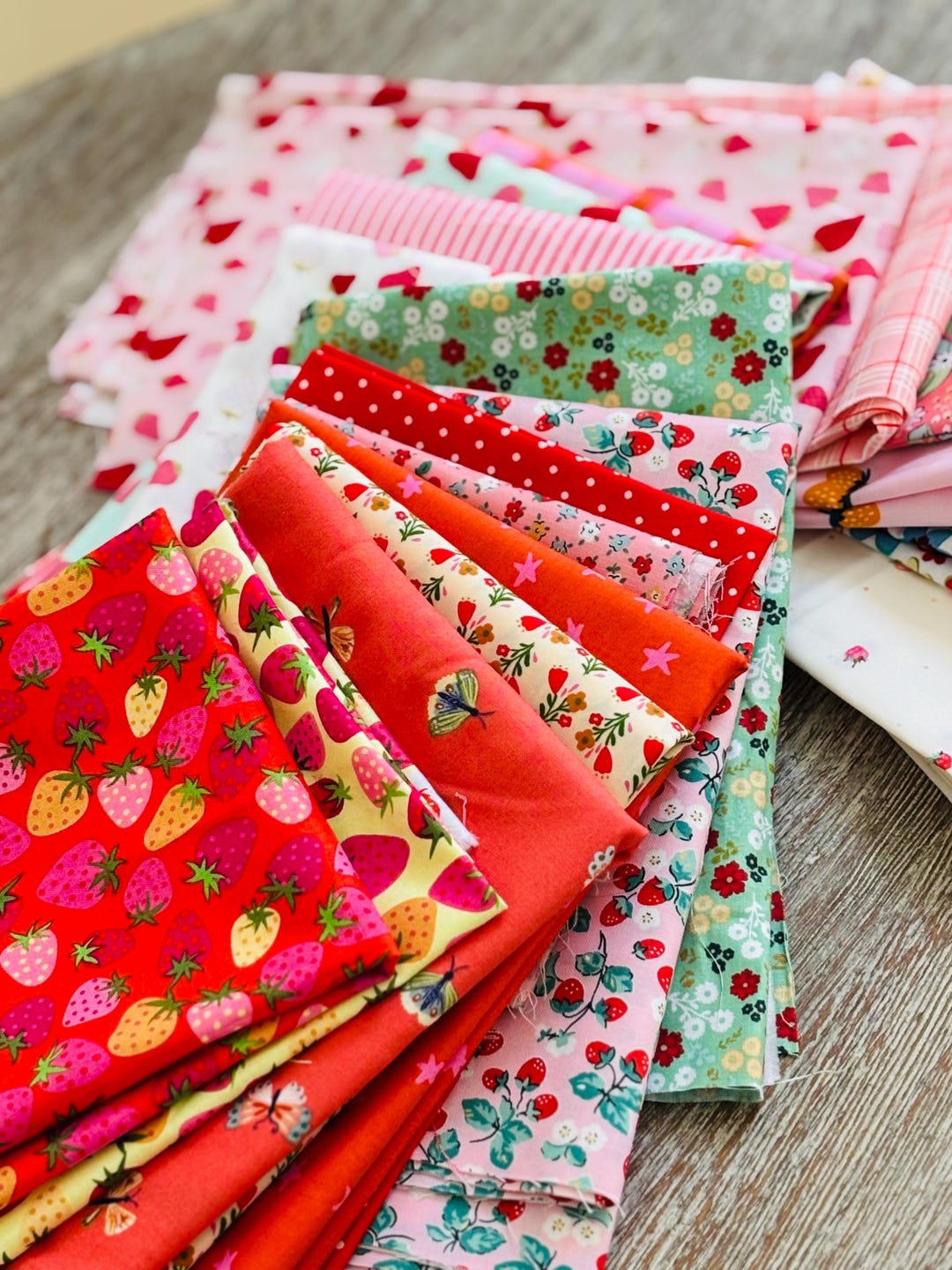 Red Berry Summer - 20 Piece FQ or 1/2 Bundle - AGF - Plaid - Gingham ...