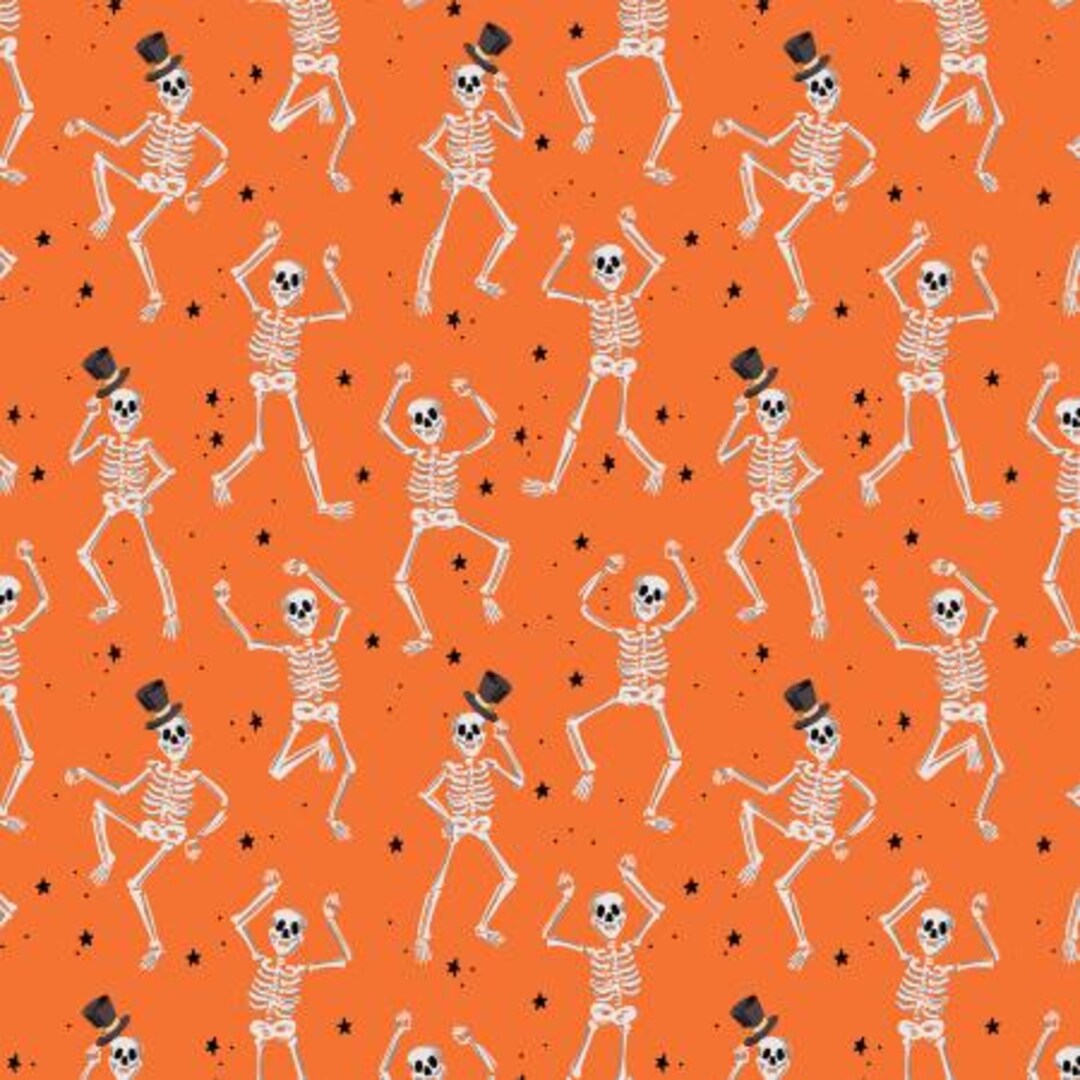 Halloween by Rifle Paper Co Halloween - Skeletons - Orange - Witch ...