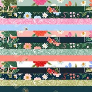 EM202-EM1 Garden & Globe Wildflower Field Emerald Fabric Erin Mcmanness ...