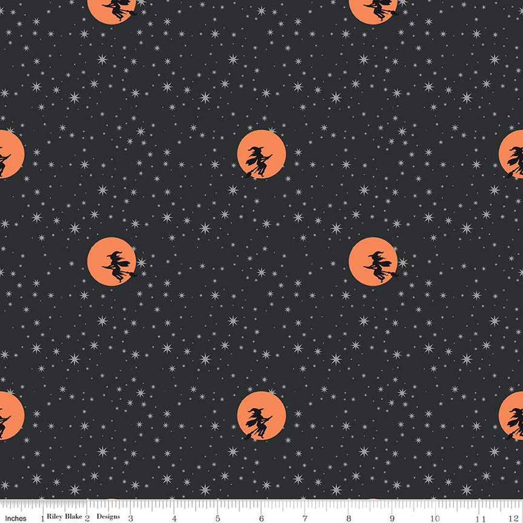 Spooky Schoolhouse Starry Night | RBD | SC13207 Charcoal| Melissa ...