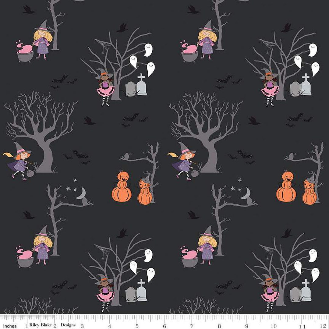 Spooky Schoolhouse Main Black | RBD | C13200 | Melissa Mortenson ...