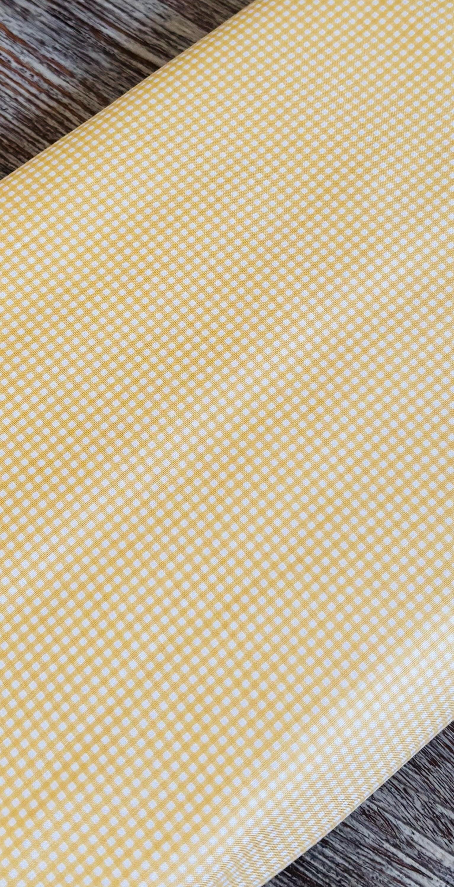 1/16” Micro Gingham Beehive Light Yellow | Riley Blake Designs | C445 ...