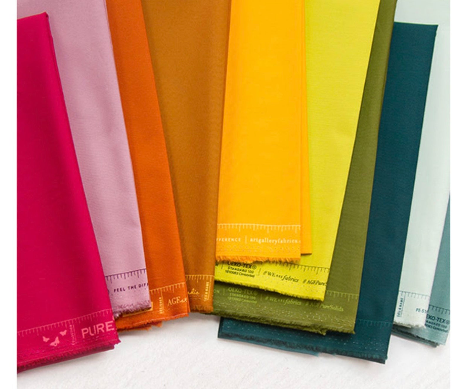 New Colors of Pure Solids | AGF | Fat Quarter Bundle 10 Fabrics | Fast ...