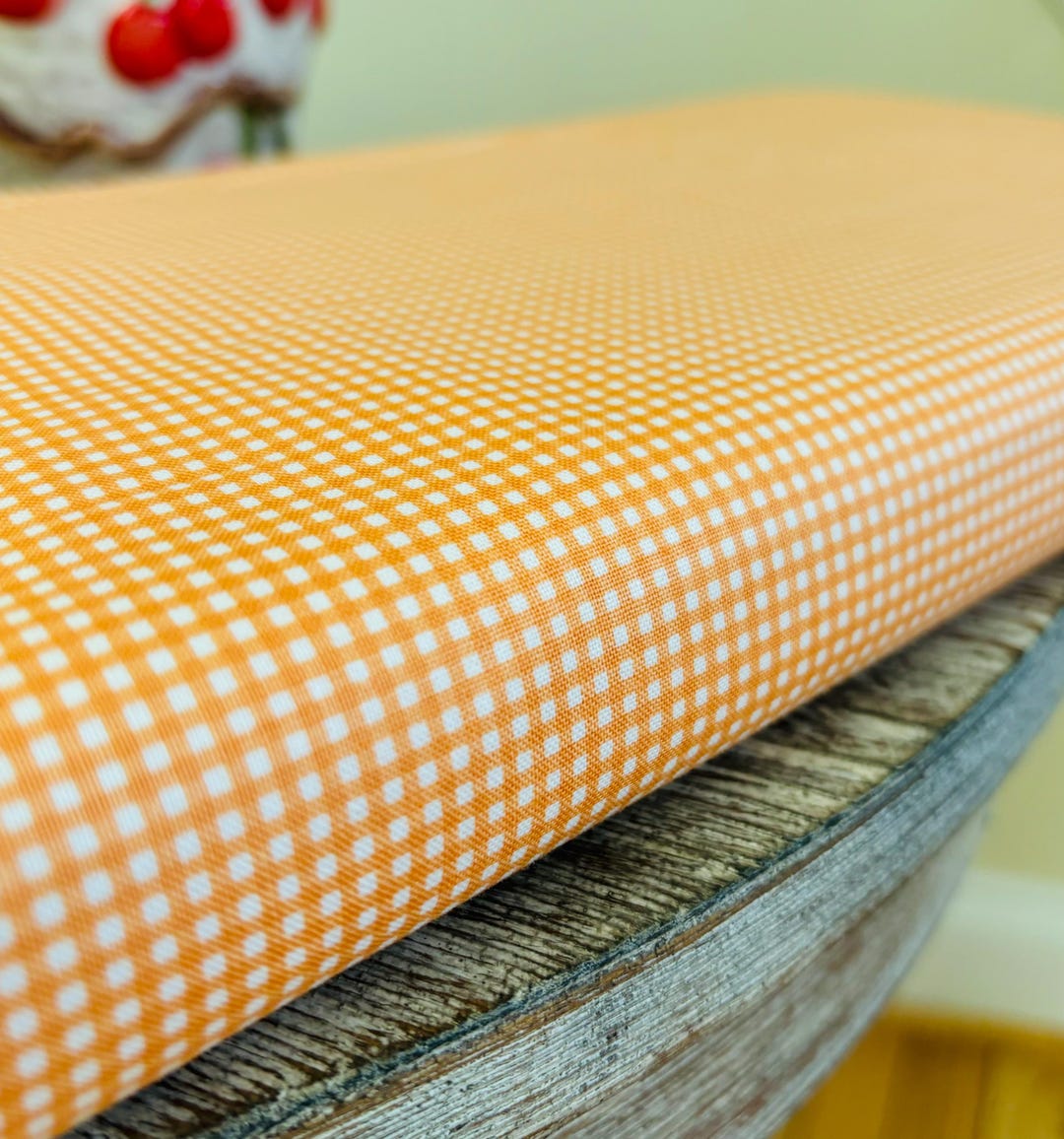 1/16” Micro Gingham Marmalade | Riley Blake Designs | C445 | 100% ...