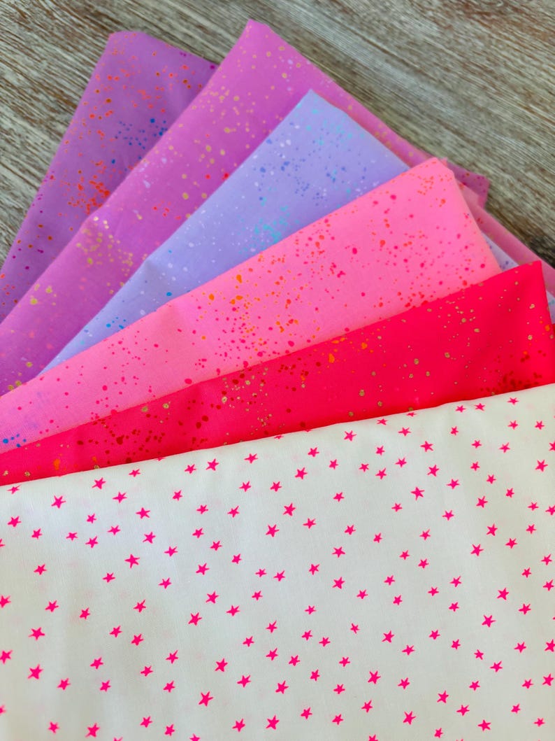 Love is in the Air Brights Blenders - 6 Fat Quarter Bundle - Starry ...