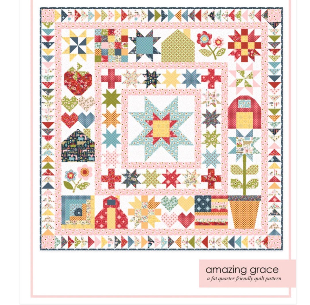Amazing Grace Quilt Pattern | Poppie Cotton | Farmhouse Fancy | 68" X ...