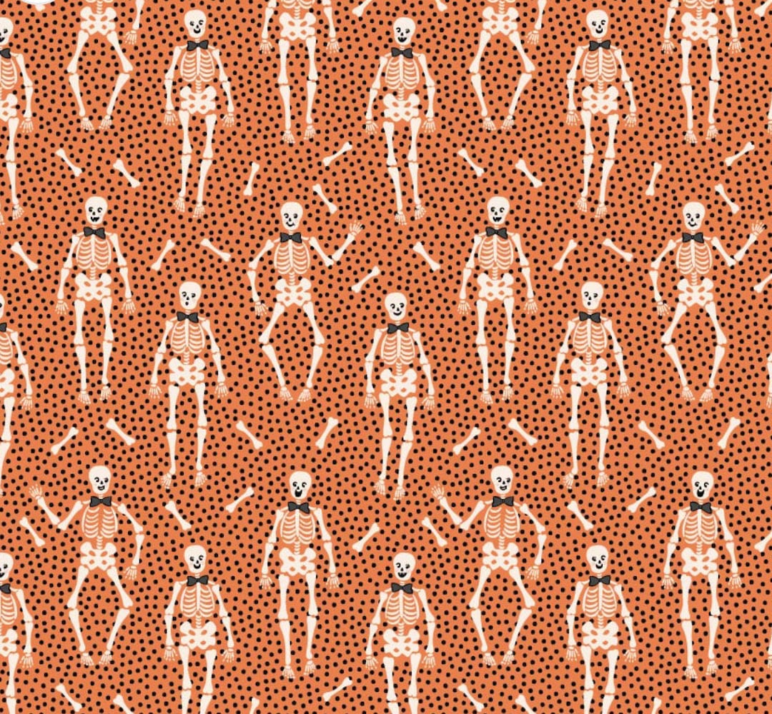 Sweet Tooth Halloween - Bones Orange | Poppie Cotton | Elea Lutz ...