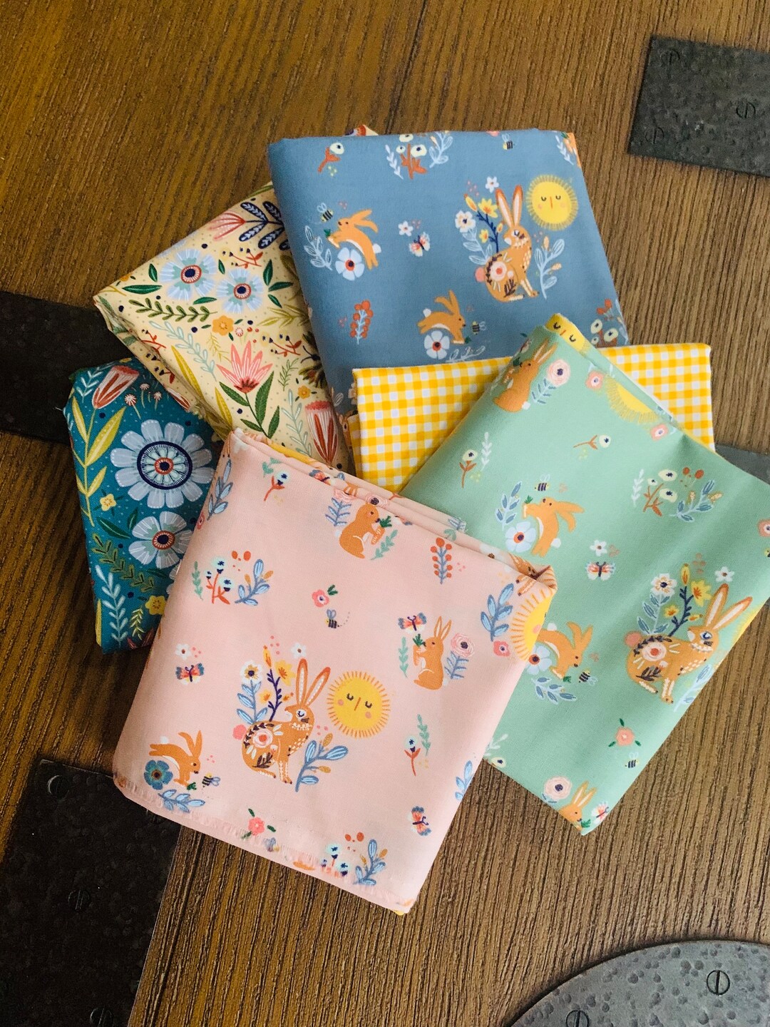 Hide and Seek Mini Bundle 6 Fat Quarter Bundle Bunnies Mckensie Elston ...