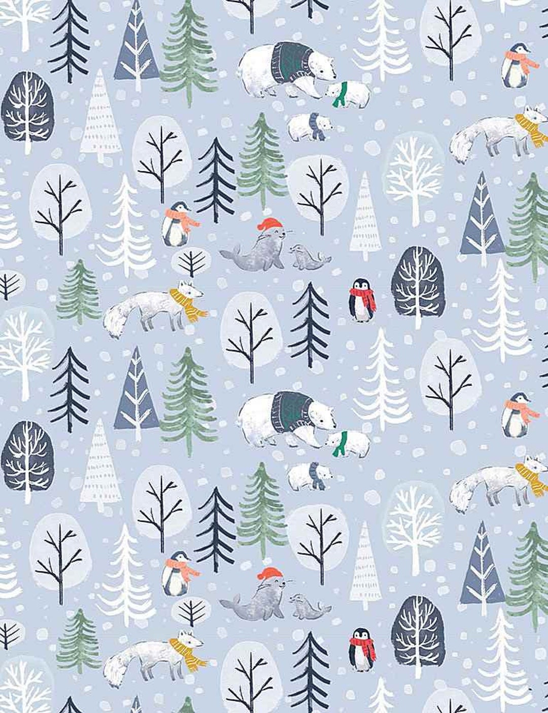 Arctic Animals Snow Much Fun Collection Dear Stella - Etsy