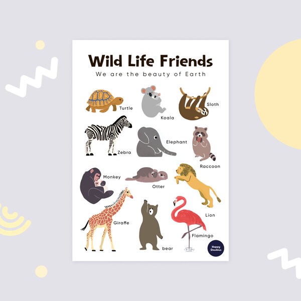 Animal Poster - Etsy