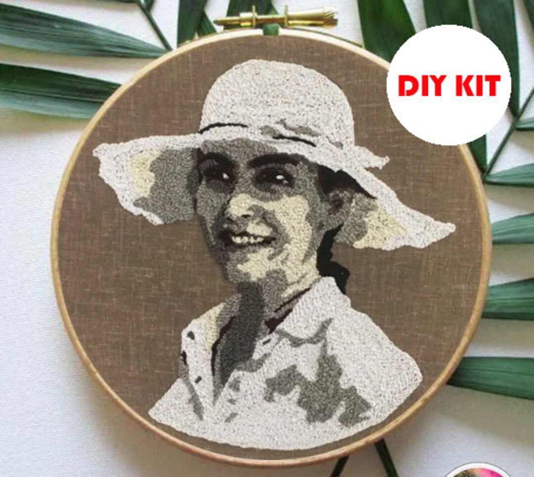 Modern Custom Embroidery Portrait Kit and Great DIY Craft for Adults ...