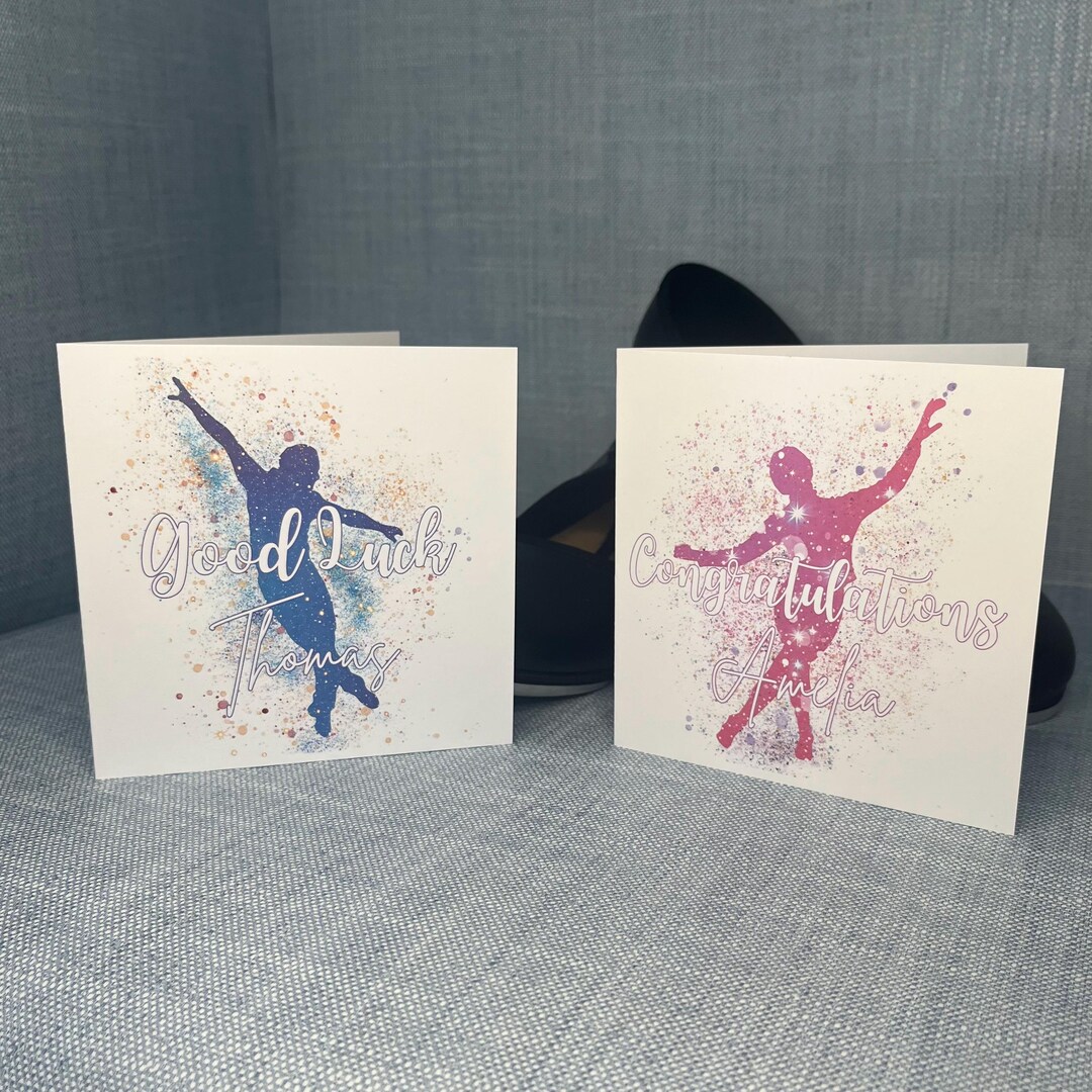 Personalised Tap Dancing Greetings Card / Good Luck / Congratulations ...
