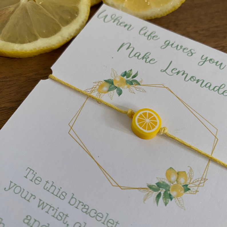 Lemon Wish Bracelet / Thinking of You / Good Luck / You've Got This - Etsy
