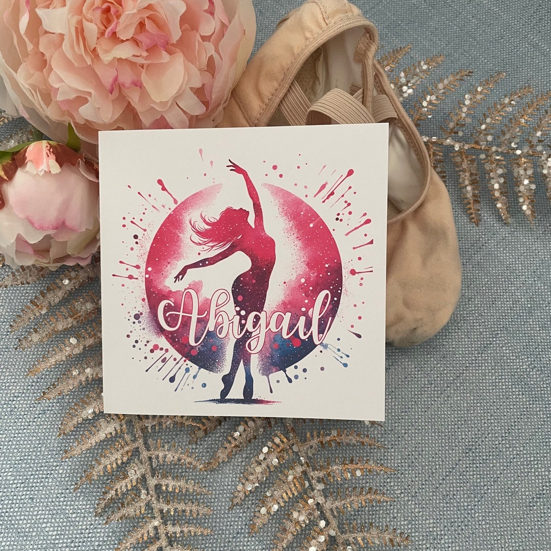 Birthday, Good Luck, Congratulations, Personalised Dance Greeting Card ...
