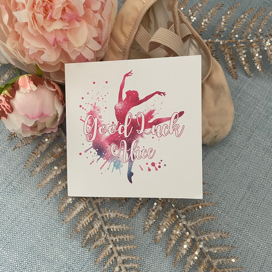 Personalised Dance Greeting Cards / Good Luck Ballet Greetings Cards - Etsy
